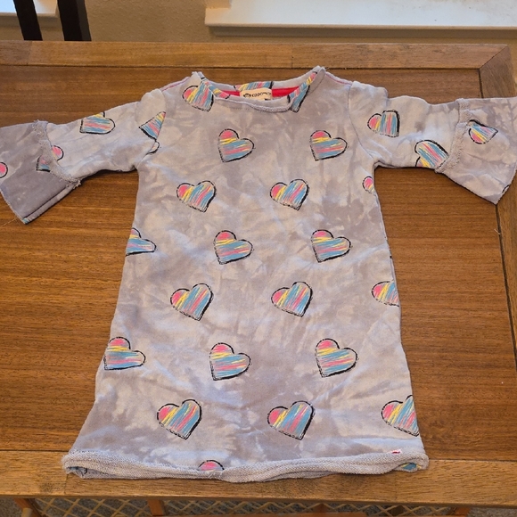 Appaman | Dresses | Appaman Gray Dress With Rainbow Hearts | Poshmark